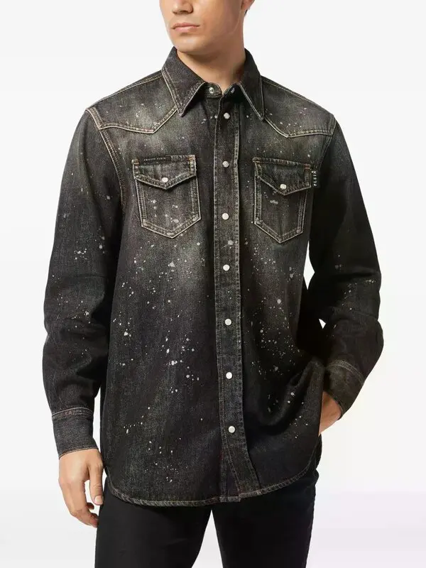 Philipp Plein Oversized Denim Shirt