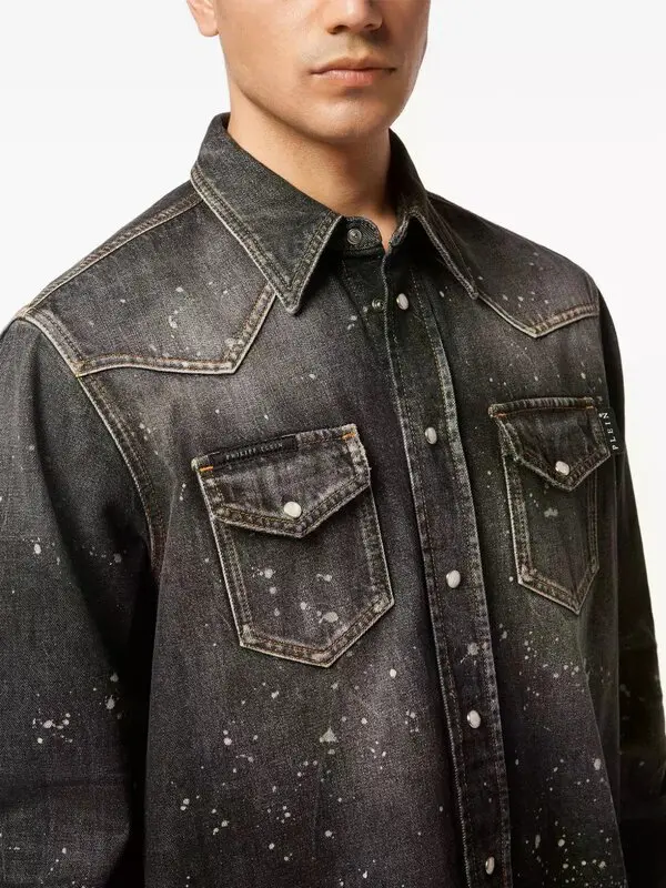Philipp Plein Oversized Denim Shirt