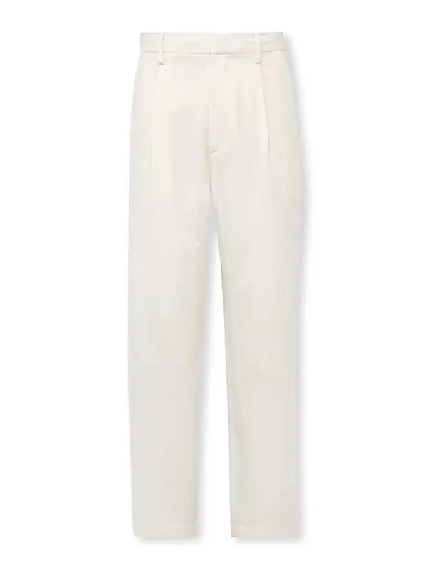 Auralee Straight-leg Pleated Gabardine Trousers - White