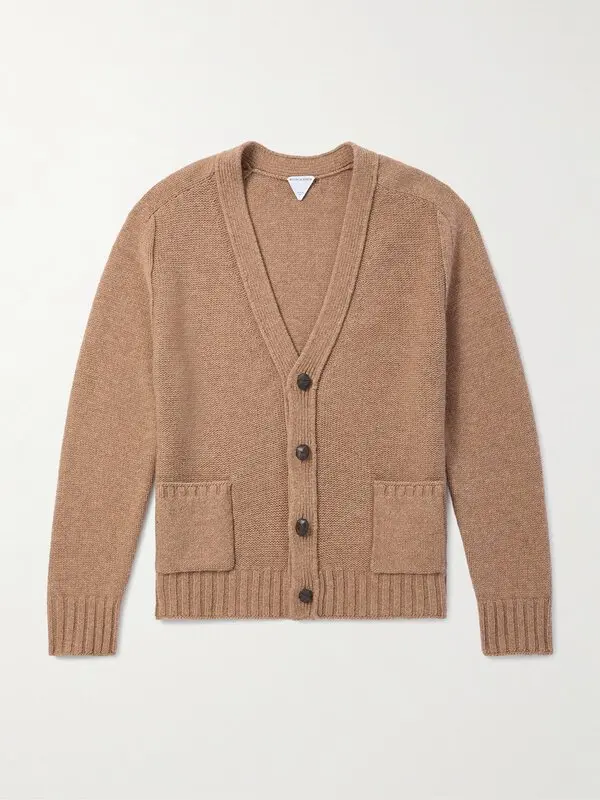 Bottega Veneta Wool Cardigan With Leather Buttons