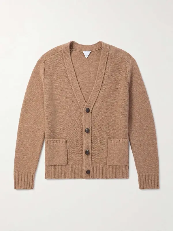 Bottega Veneta Wool Cardigan With Leather Buttons