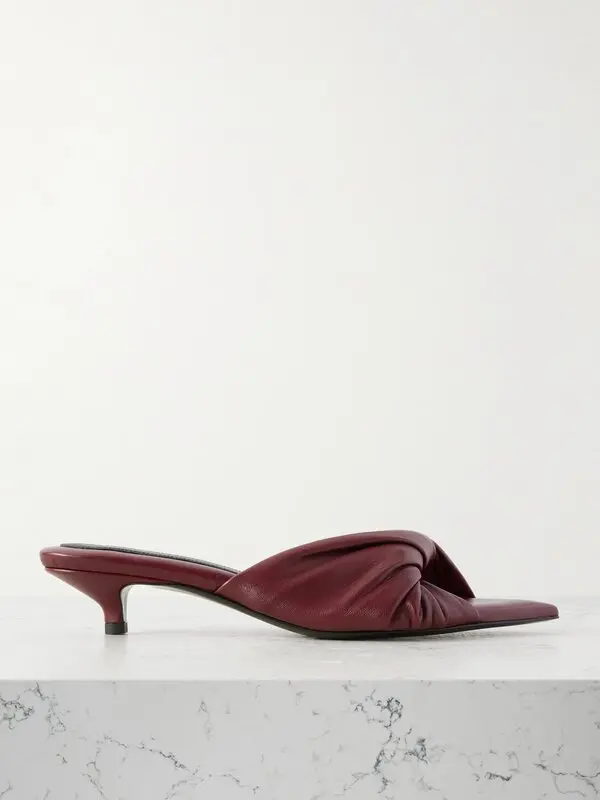 Carven Knotted Leather Mules