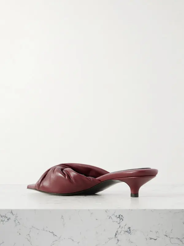 Carven Knotted Leather Mules