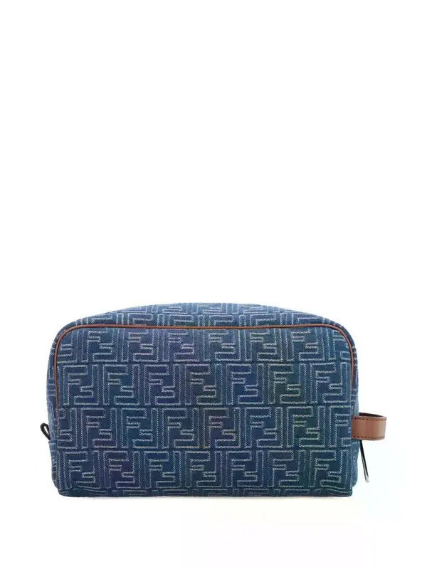 Fendi Medium Ff Wash Bag - Blue