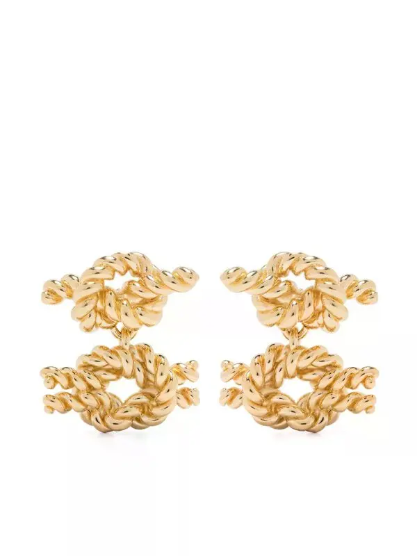 TOTEME Rope Knot Dangle Earrings - Gold