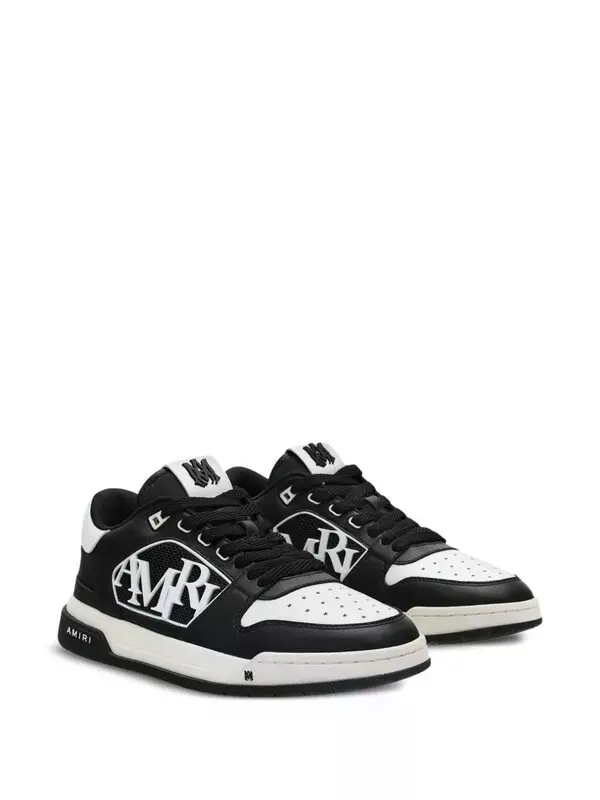 Amiri Logo-embellished Low-top Sneakers - Black