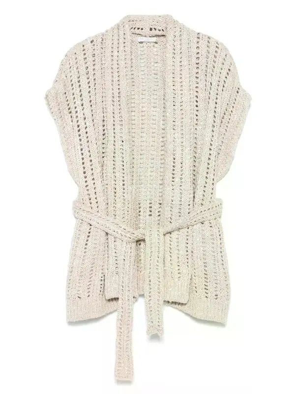 Brunello Cucinelli Belted Wrap Cardigan