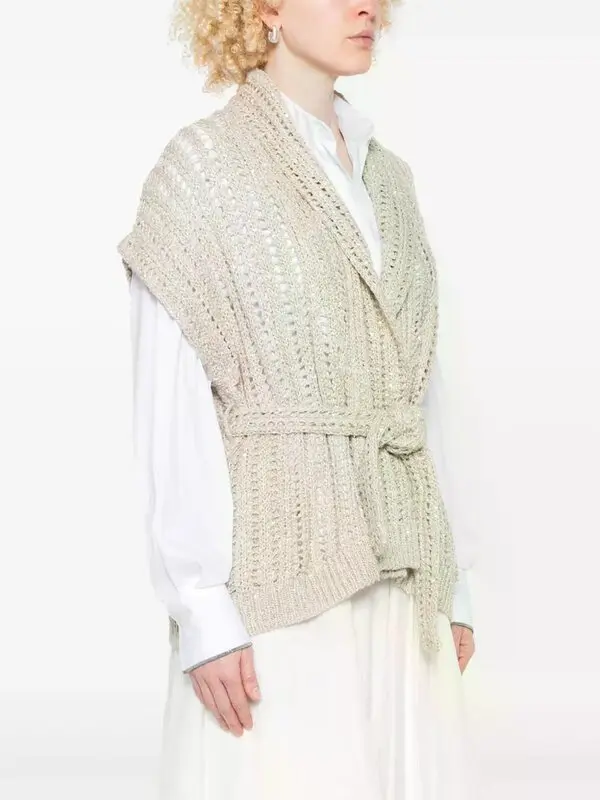 Brunello Cucinelli Belted Wrap Cardigan