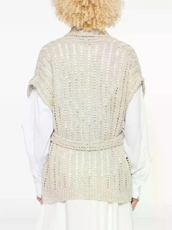Brunello Cucinelli Belted Wrap Cardigan