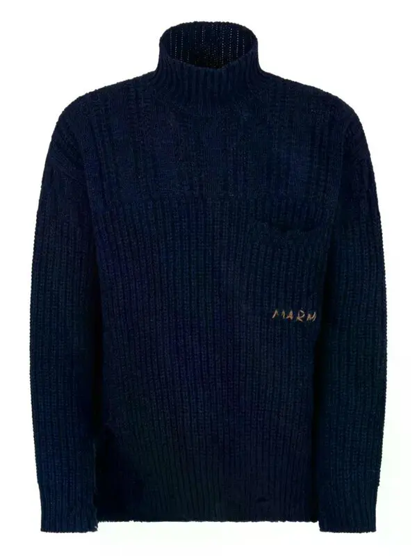 Marni Ribbed Turtleneck Sweater