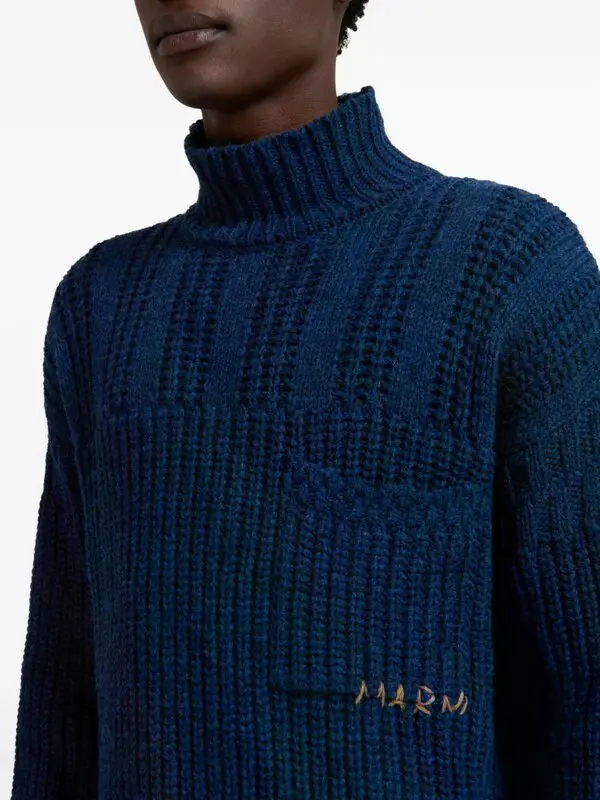 Marni Ribbed Turtleneck Sweater