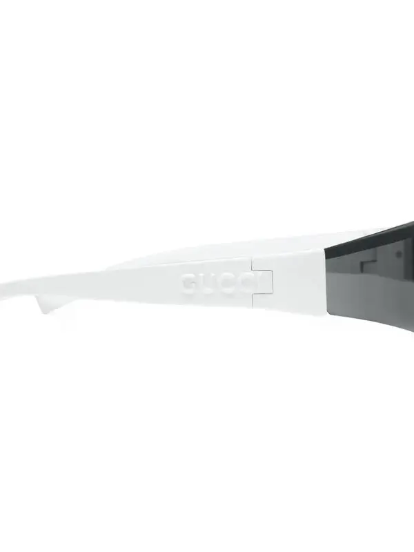 Gucci Logo-embossed Shield-frame Sunglasses