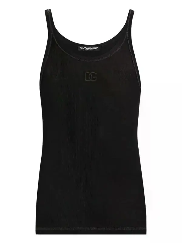 Dolce & Gabbana Cotton Tank Top - Black