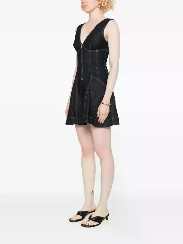 SELF-PORTRAIT Denim Mini Dress