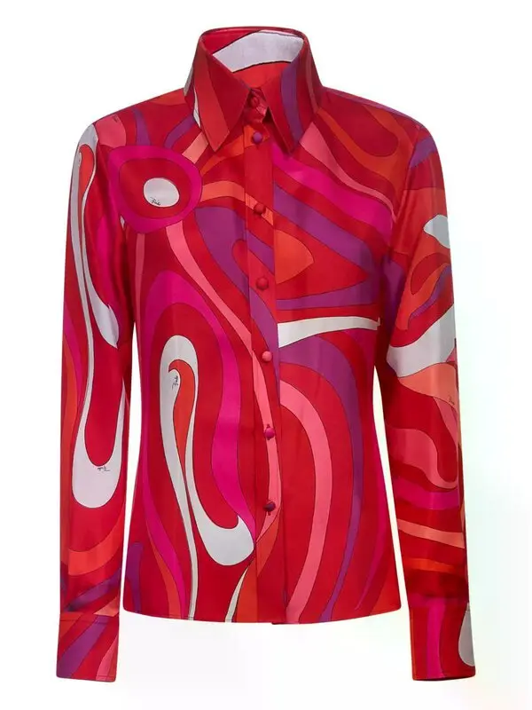 Emilio Pucci Marmo-print Shirt - Red