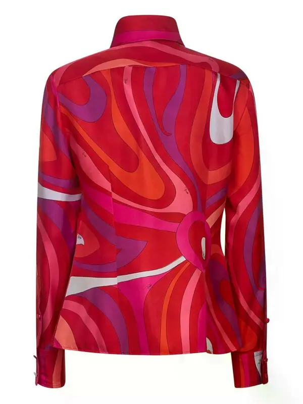 Emilio Pucci Marmo-print Shirt - Red