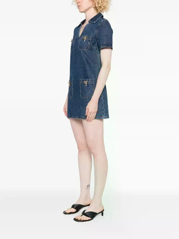 SELF-PORTRAIT Denim Mini Dress