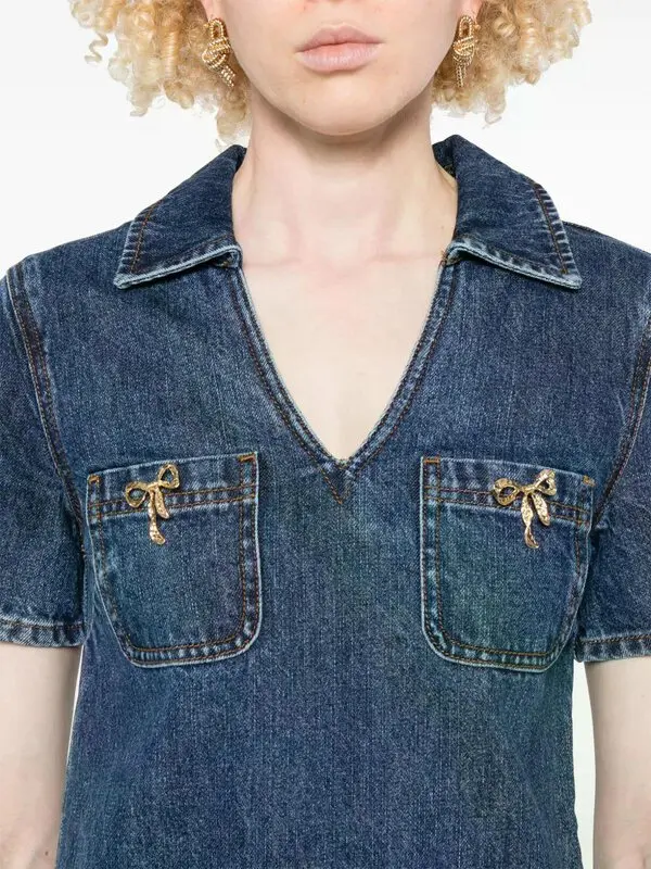 SELF-PORTRAIT Denim Mini Dress