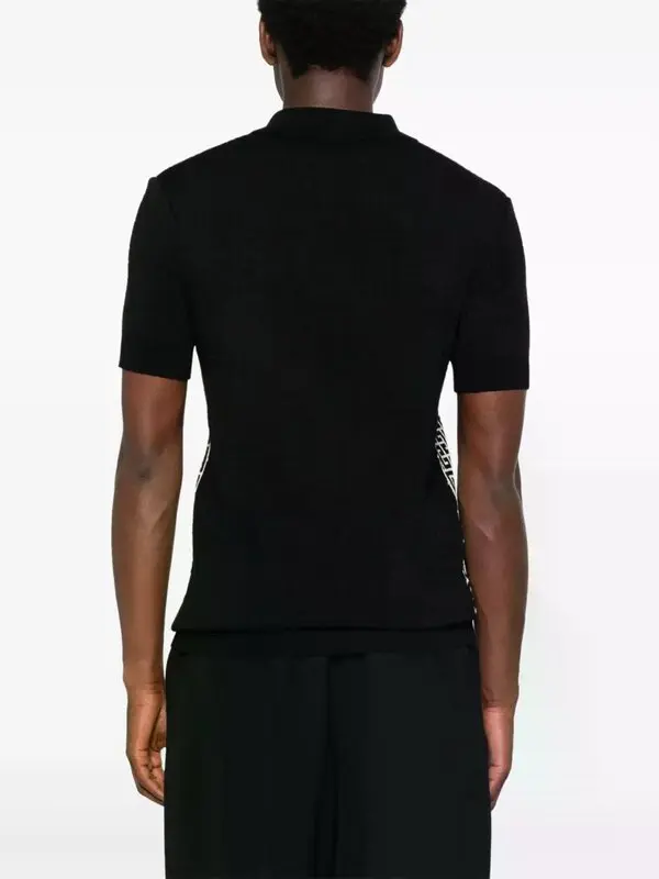 Balmain Monogram Knit Polo Shirt