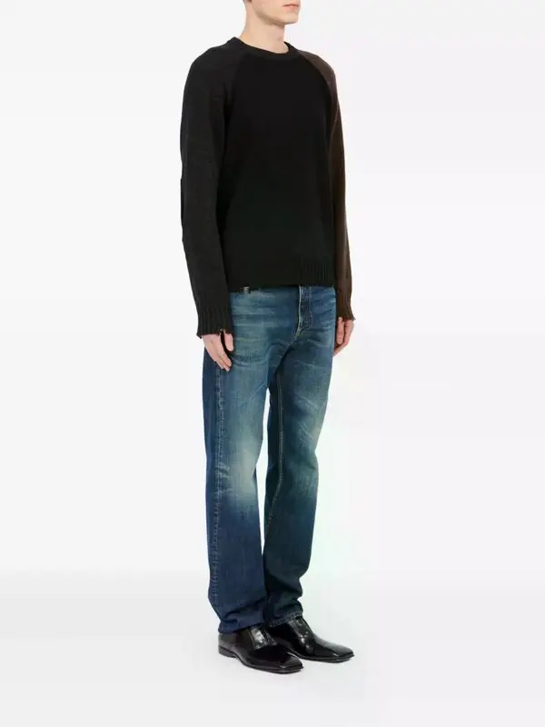 MAISON MARGIELA Distressed-hem Jumper - Brown