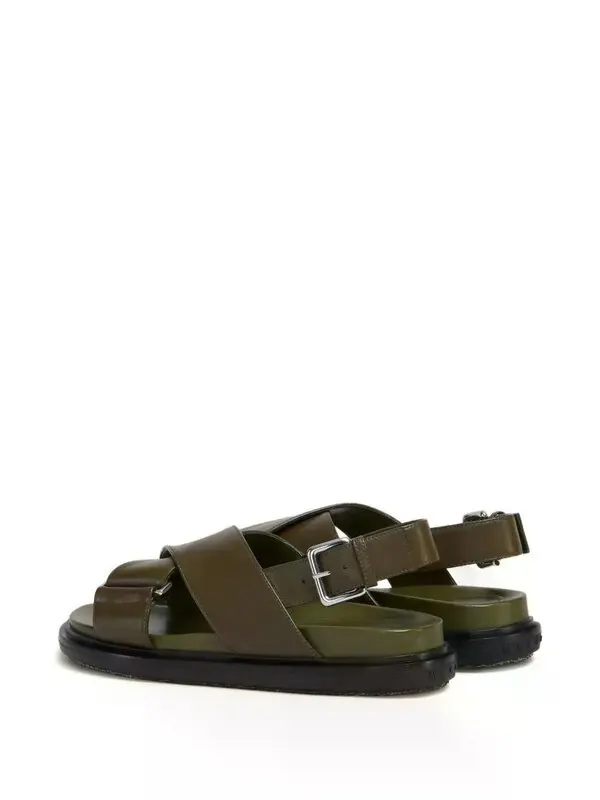 Marni Crisscross Fussbett Leather Sandals