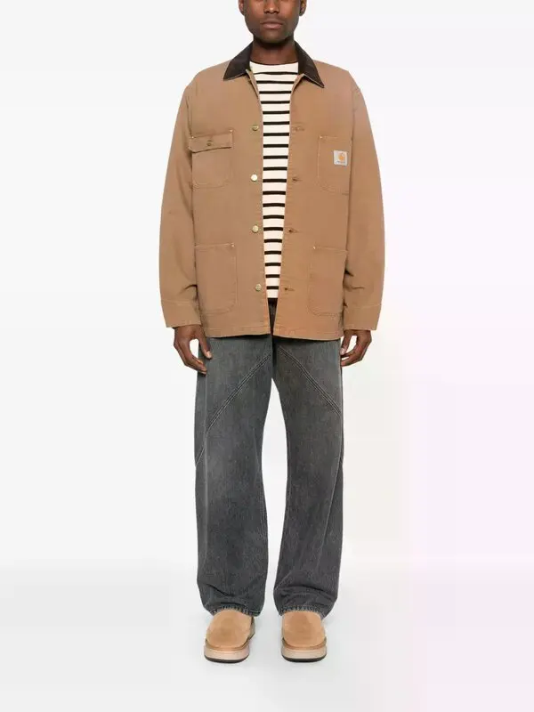 Carhartt Work In Progress Chore Jacket With Corduroy Collar - Brown