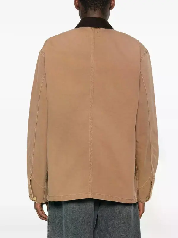 Carhartt Work In Progress Chore Jacket With Corduroy Collar - Brown