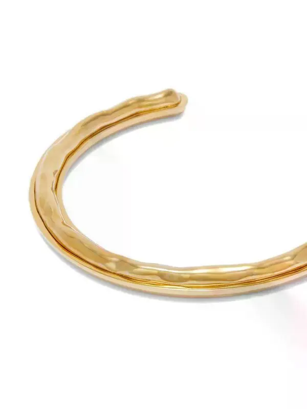 JIL SANDER Hammered-finish Cuff Necklace