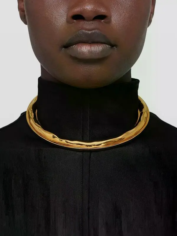 JIL SANDER Hammered-finish Cuff Necklace