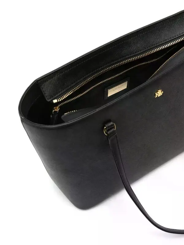 Ralph Lauren Medium Karly Leather Tote Bag - Black