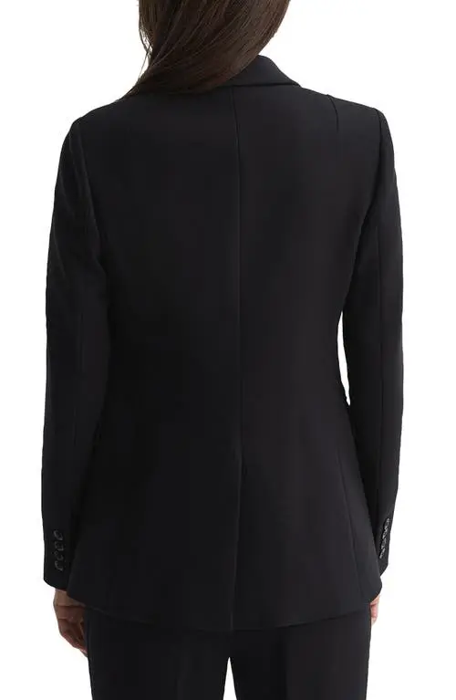 REISS Gabi Peak Lapel Blazer - Navy