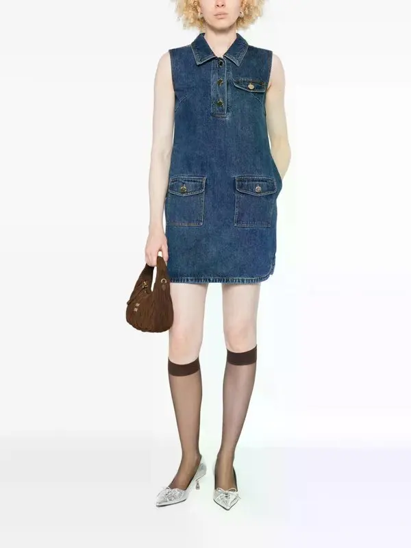 SELF-PORTRAIT Denim Mini Dress