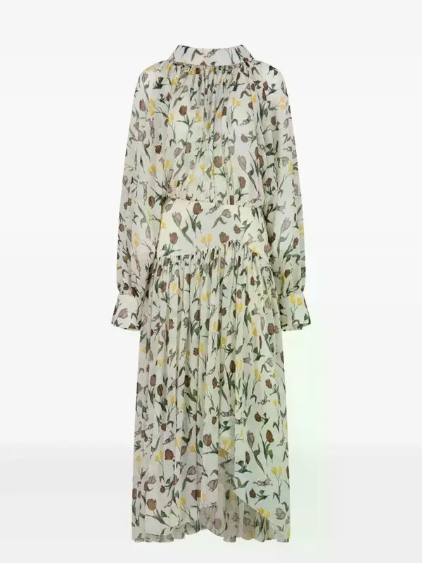 Marni Floral-print Ruffled Dress
