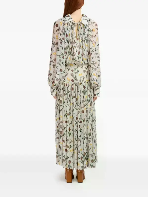 Marni Floral-print Ruffled Dress