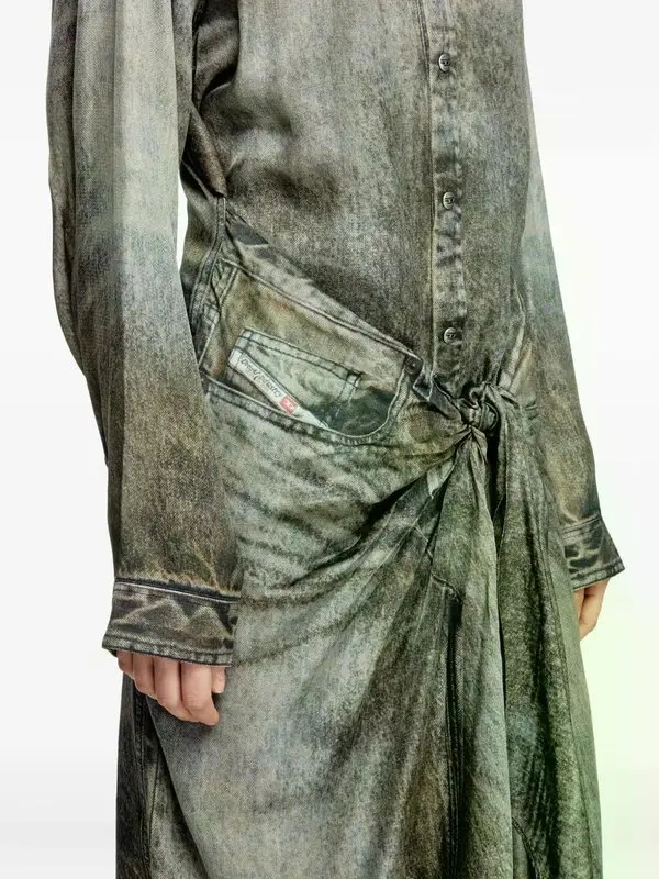 DIESEL® D-iletta Midi Dress - Grey