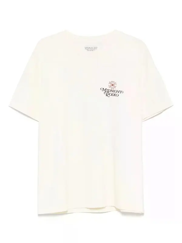 MIDNIGHT RODEO Logo-print T-shirt - Neutrals