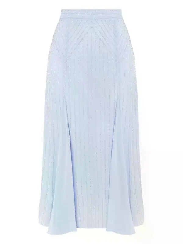 TEMPERLEY LONDON Beaded Pleated Midi Skirt