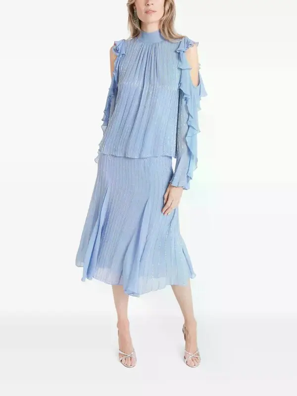 TEMPERLEY LONDON Beaded Pleated Midi Skirt