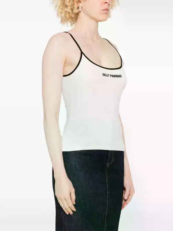 SELF-PORTRAIT Stretch-cotton Tank Top