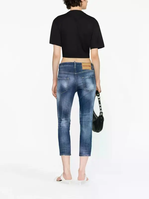 Palm Angels Ring-embellished Cropped T-shirt