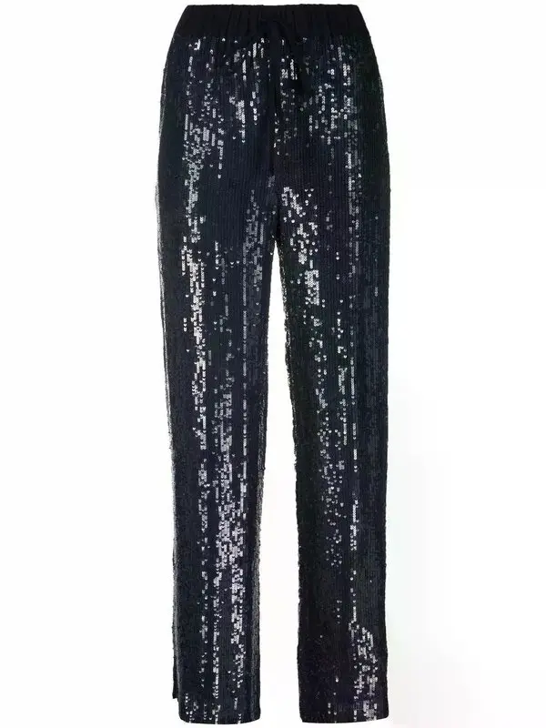 P.a.r.o.s.h Sequined Wide-leg Trousers - Blue