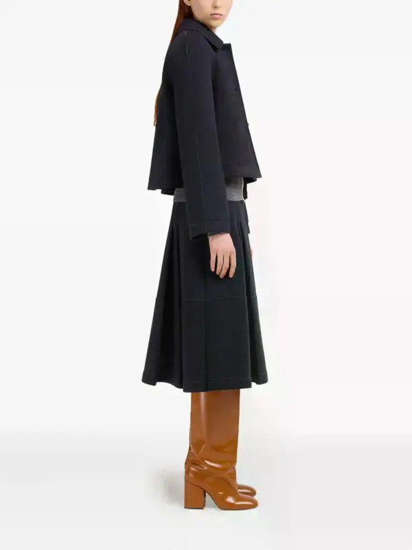 Marni Two-tone Knitted Top With Contrast Collar