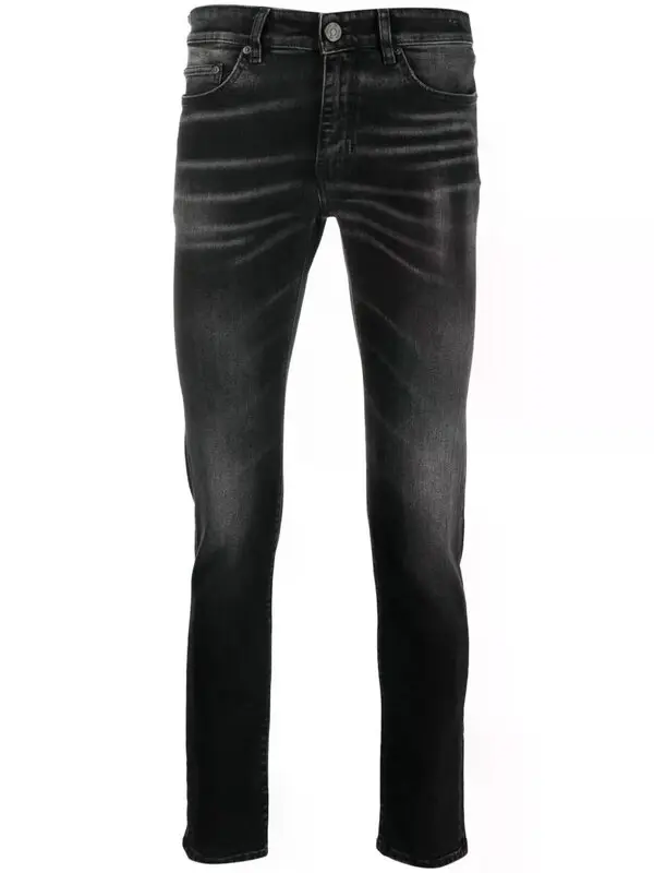 PT TORINO Logo-patch Skinny Jeans - Black