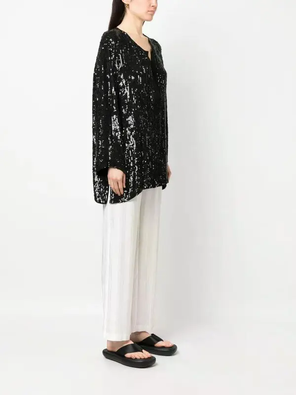 P.a.r.o.s.h Sequin Long-sleeve Blouse