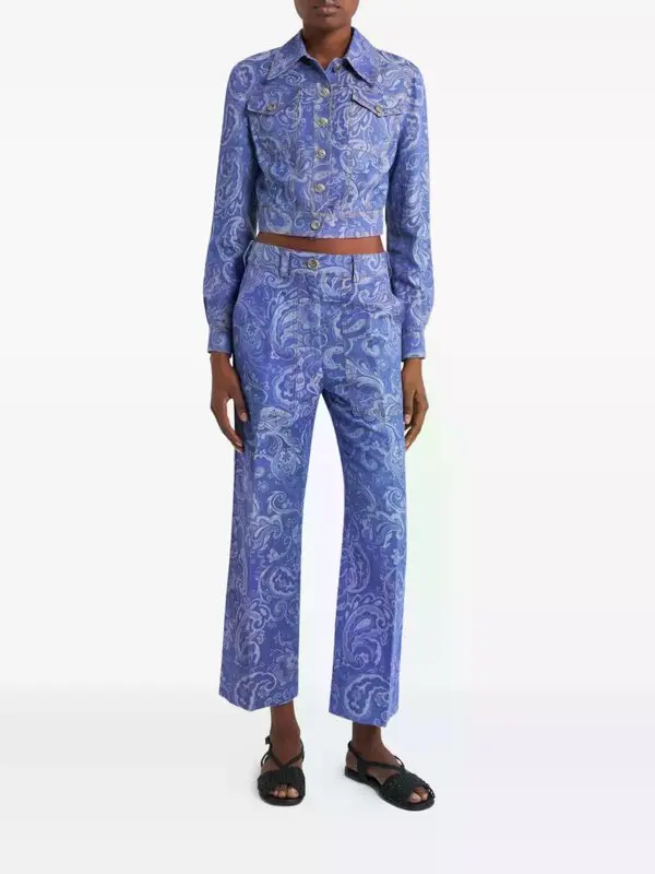 Etro Paisley-jacquard Denim Trucker Jacket