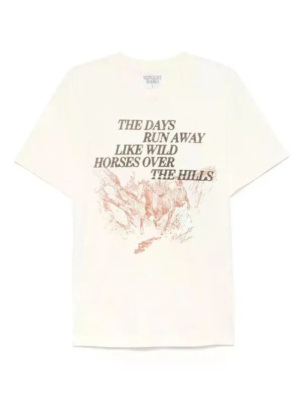 MIDNIGHT RODEO Graphic-print T-shirt - Neutrals