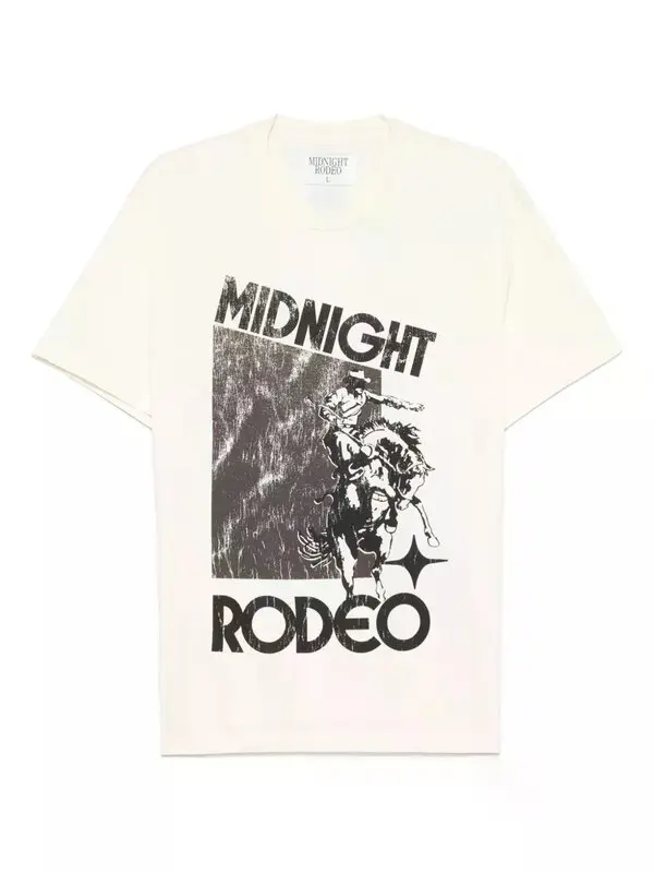 MIDNIGHT RODEO Logo-print T-shirt - Neutrals