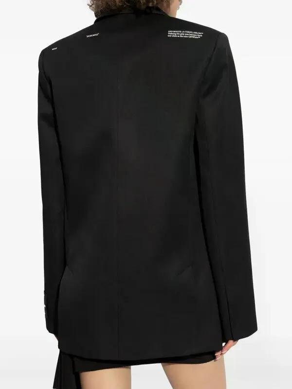 Off-White Wool Blazer - Black