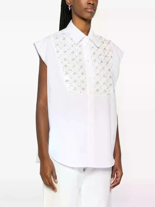 P.a.r.o.s.h Sleeveless Blouse With Rhinestone Embellishments
