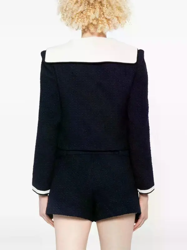 SELF-PORTRAIT Bouclé Cropped Jacket